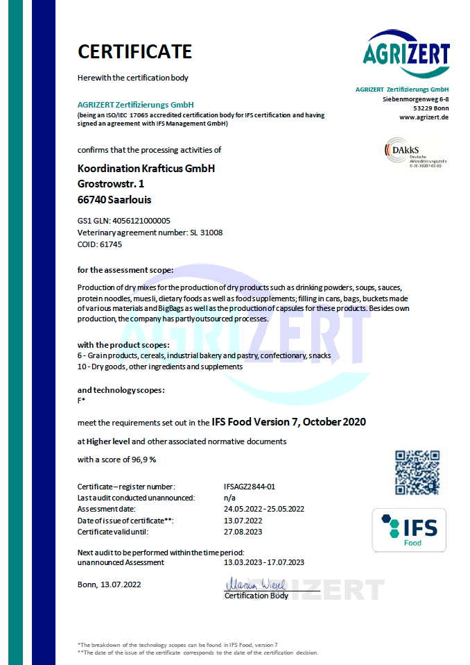 Certificates - Coordination Krafticus GmbH